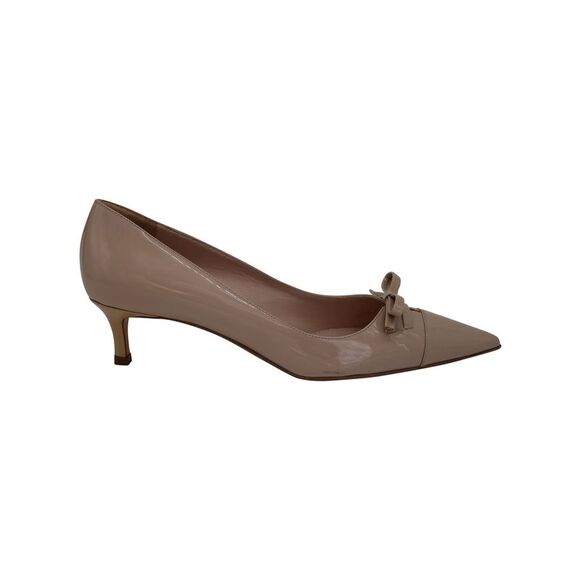 Miu Miu | Shoes | Miu Miu Pointed Kitten Heel Pumps In Nude Patent ...